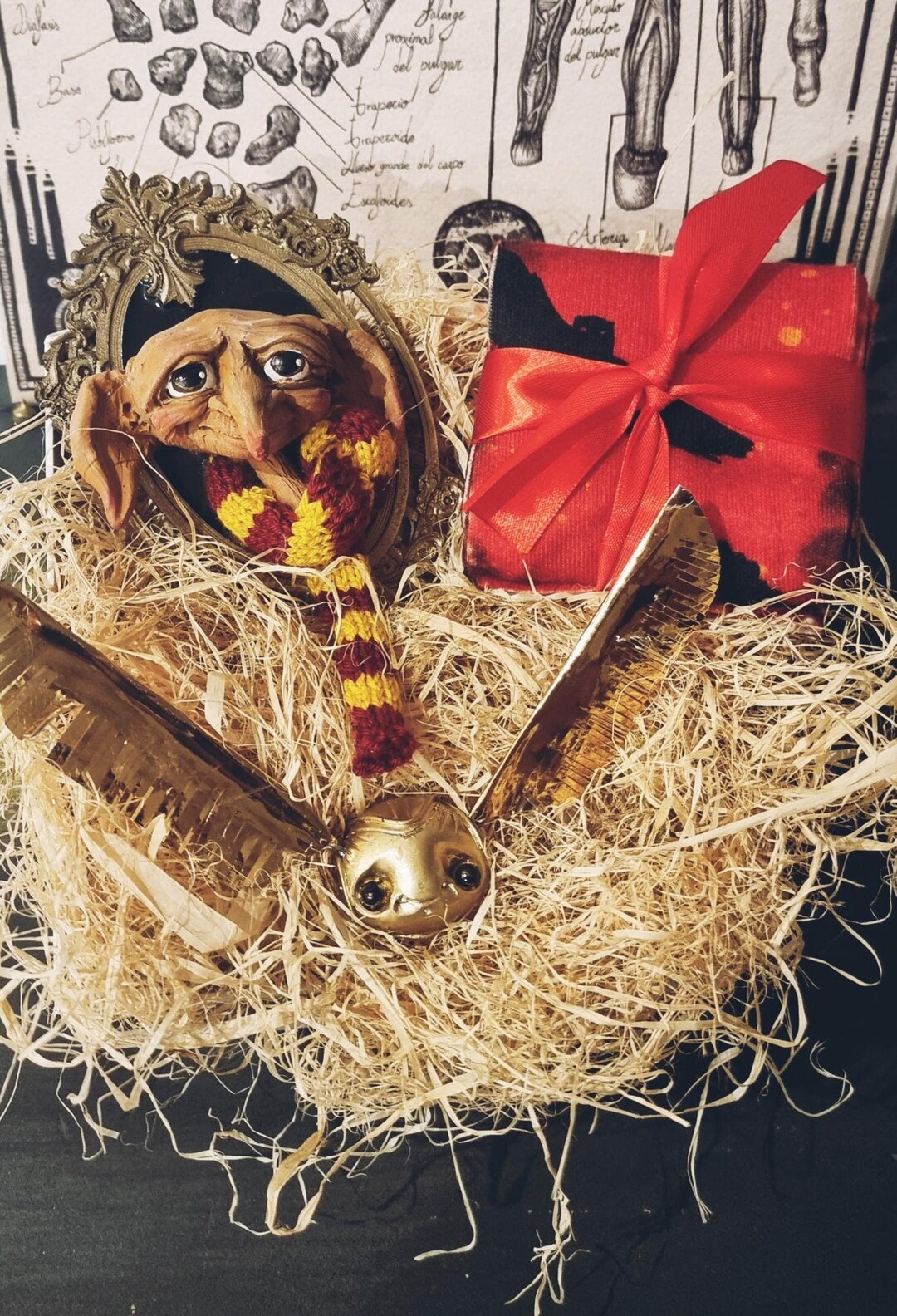 MAGIC WIZARD BOX Xmas Box Potter Dobby Domestic Elf Snitch - Etsy
