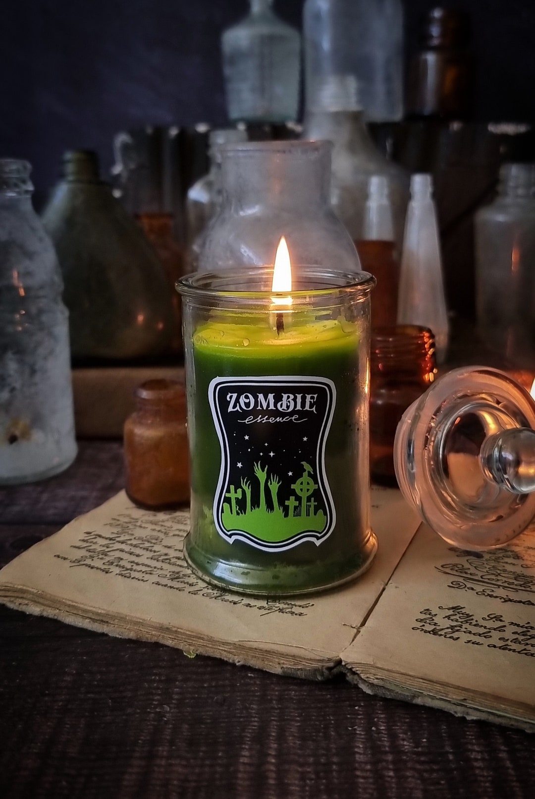 CANDLE POT Potions Home Decor Zombie Creepy Candles Halloween Magic ...