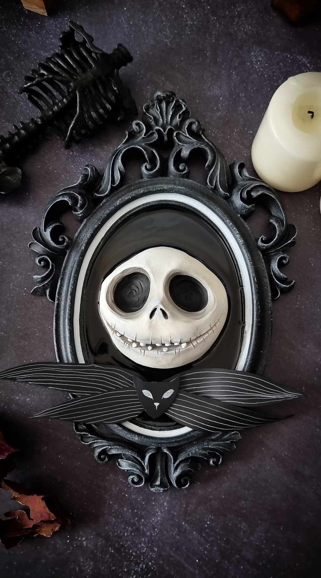 JACK FRAME- Spooky Home Decor Jack Skellington Frame Halloween Decor ...