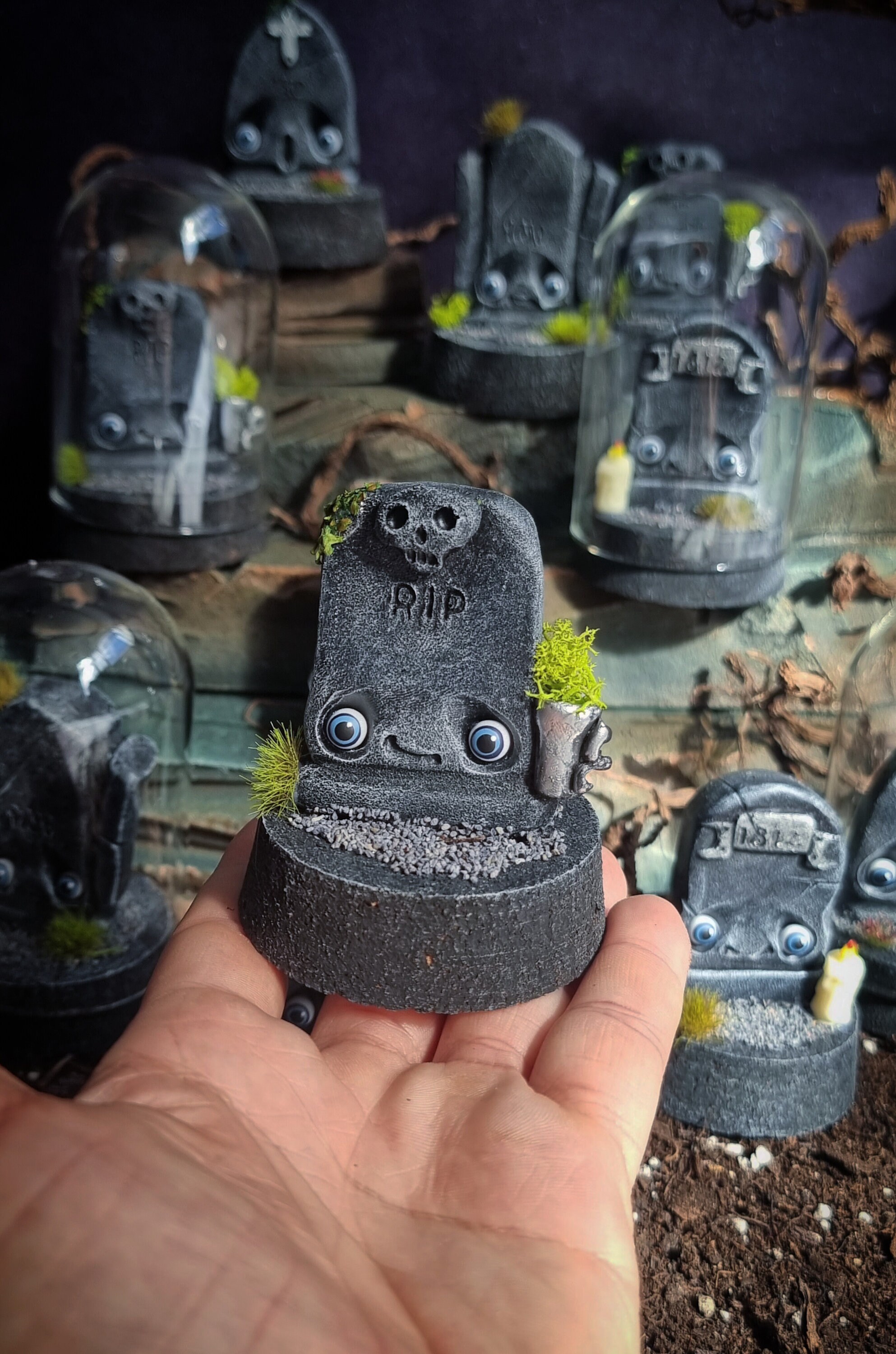 TUMBSTONE DOME - Home Decor Spooky - Tomb Gothic Ornament Darknes ...