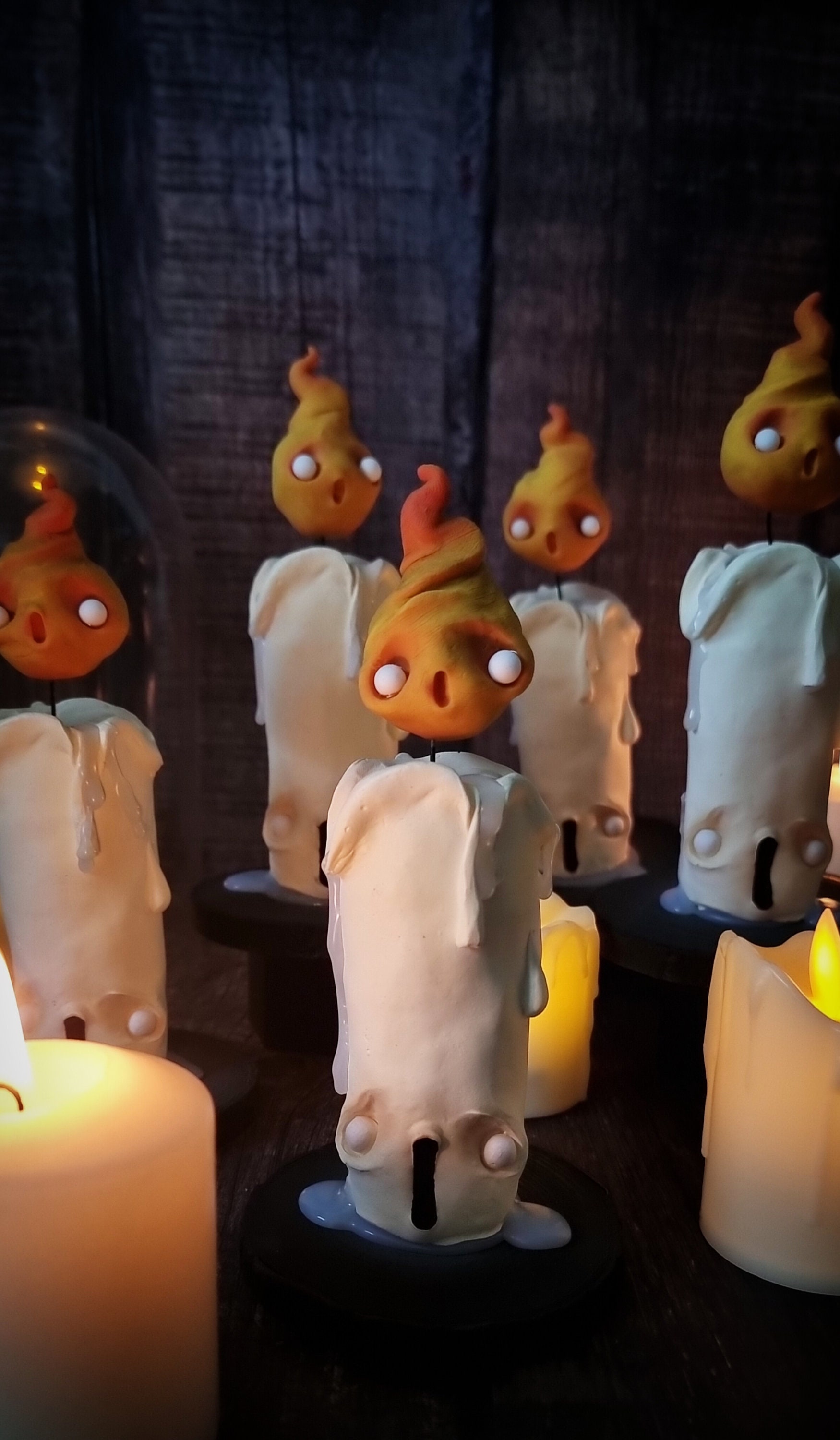SPOOKY CANDLE - Halloween Ghost Scary Horror Light Home Decor Gift ...