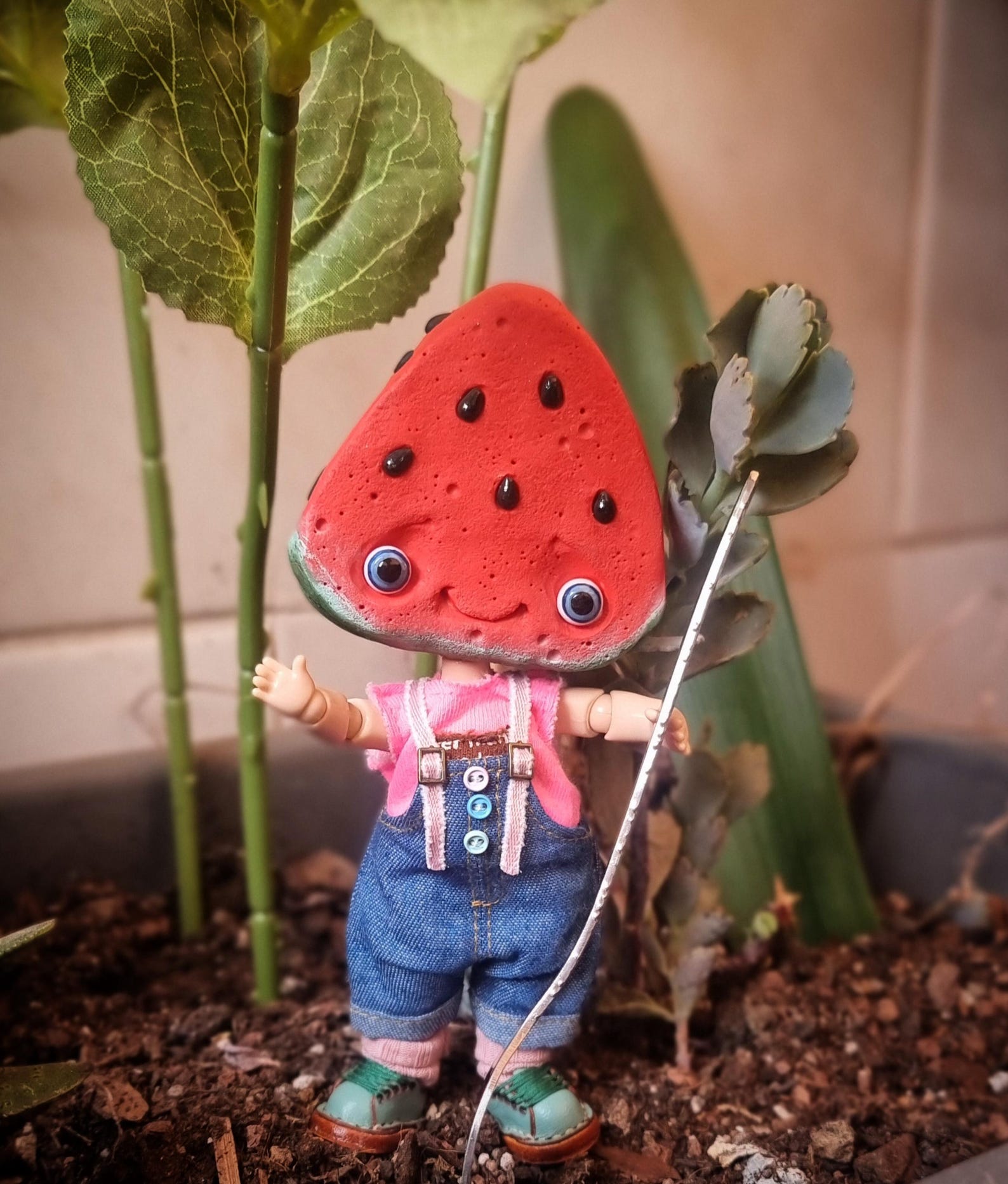 WATERMELON DOLL- Ooak Obitsu Artdoll Halloween Spooky Watermelon Spooky ...