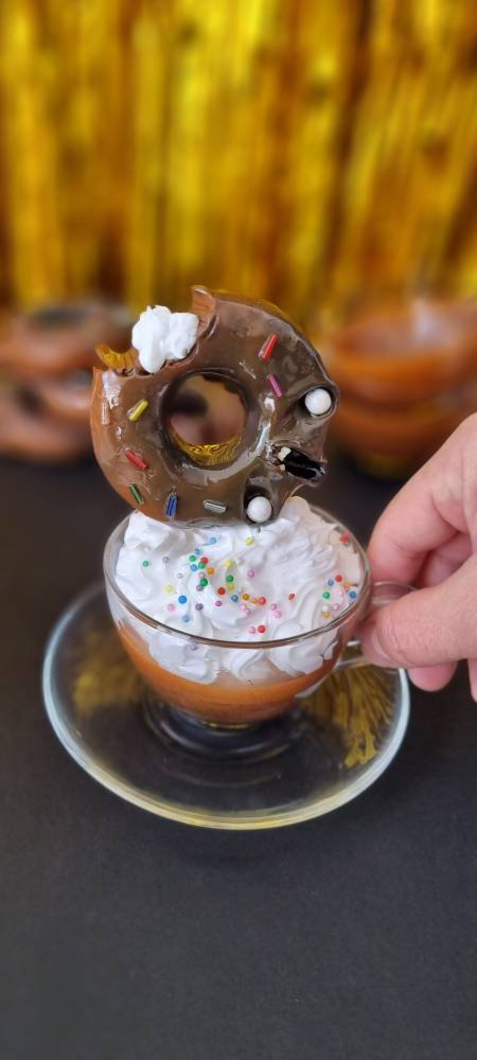 PINK DONUT SPOOKY- Pink Creepy Home Decor Donut Terror Chocolate ...