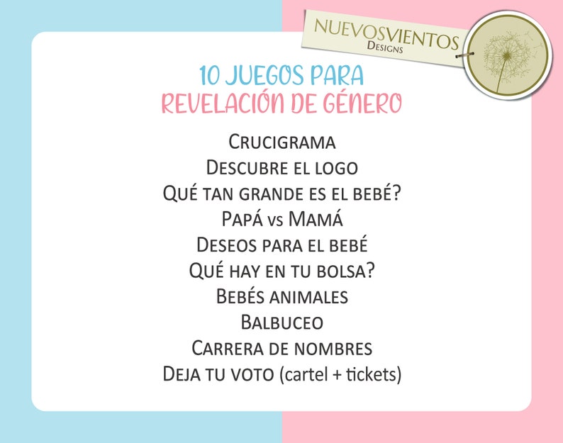 SPANISH Teddy Bear Gender Reveal Games Printable - 10 Sex Reveal Games ...
