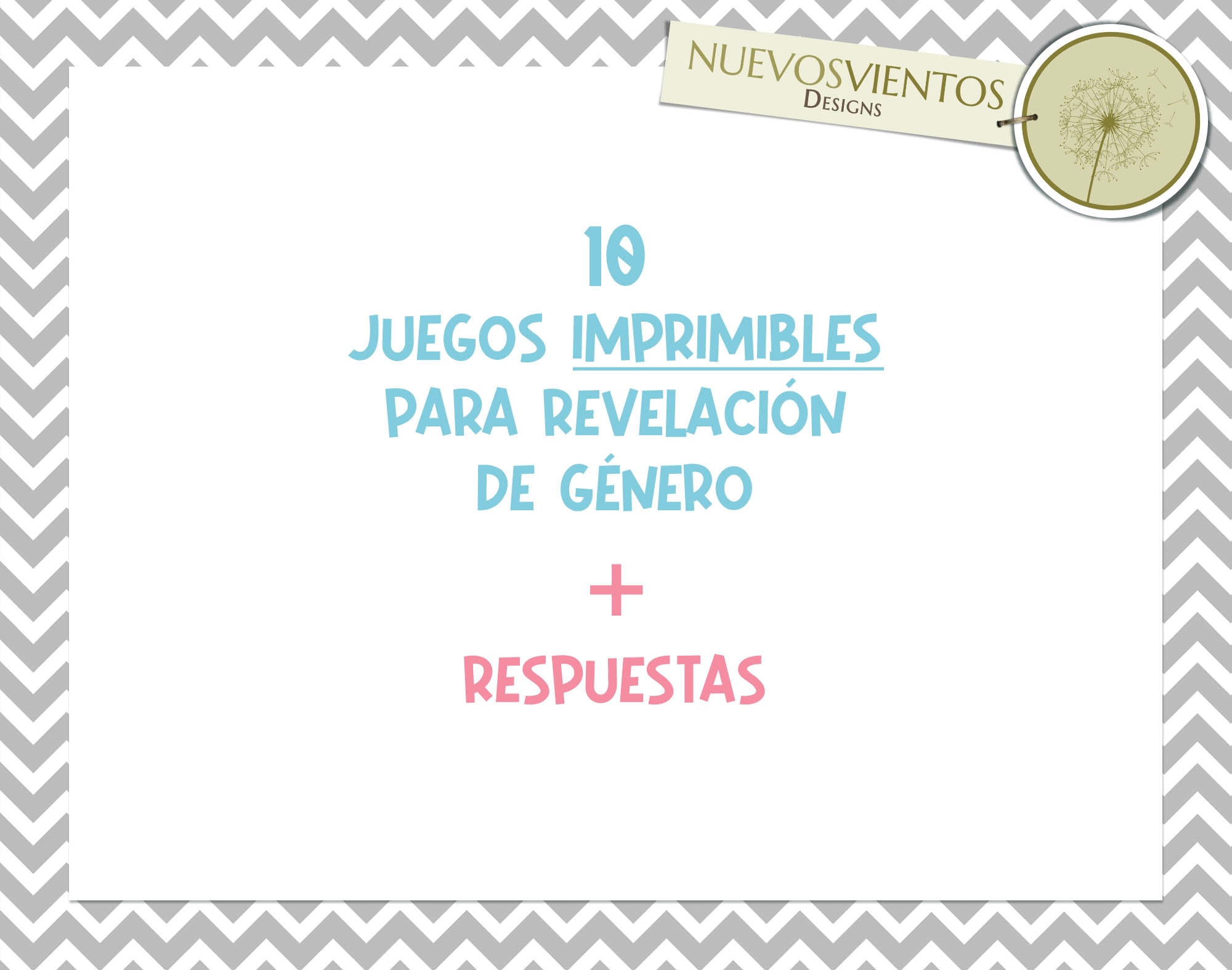 10 Gender Reveal Party Games in SPANISH Printable Sex Reveal Game Set ...