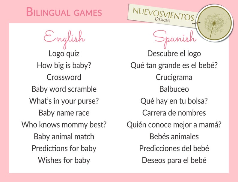 Bilingual Princess Baby Shower Game Bundle, Printable Set in Spanish ...