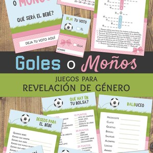 Soccer Gender Reveal Games in Spanish: Goals or Bows (digital Download ...