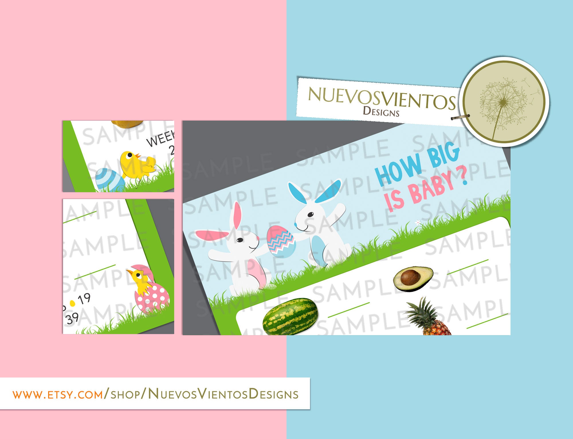 10 Easter Gender Reveal Games Printable - Bunny Themed Gender Reveal ...