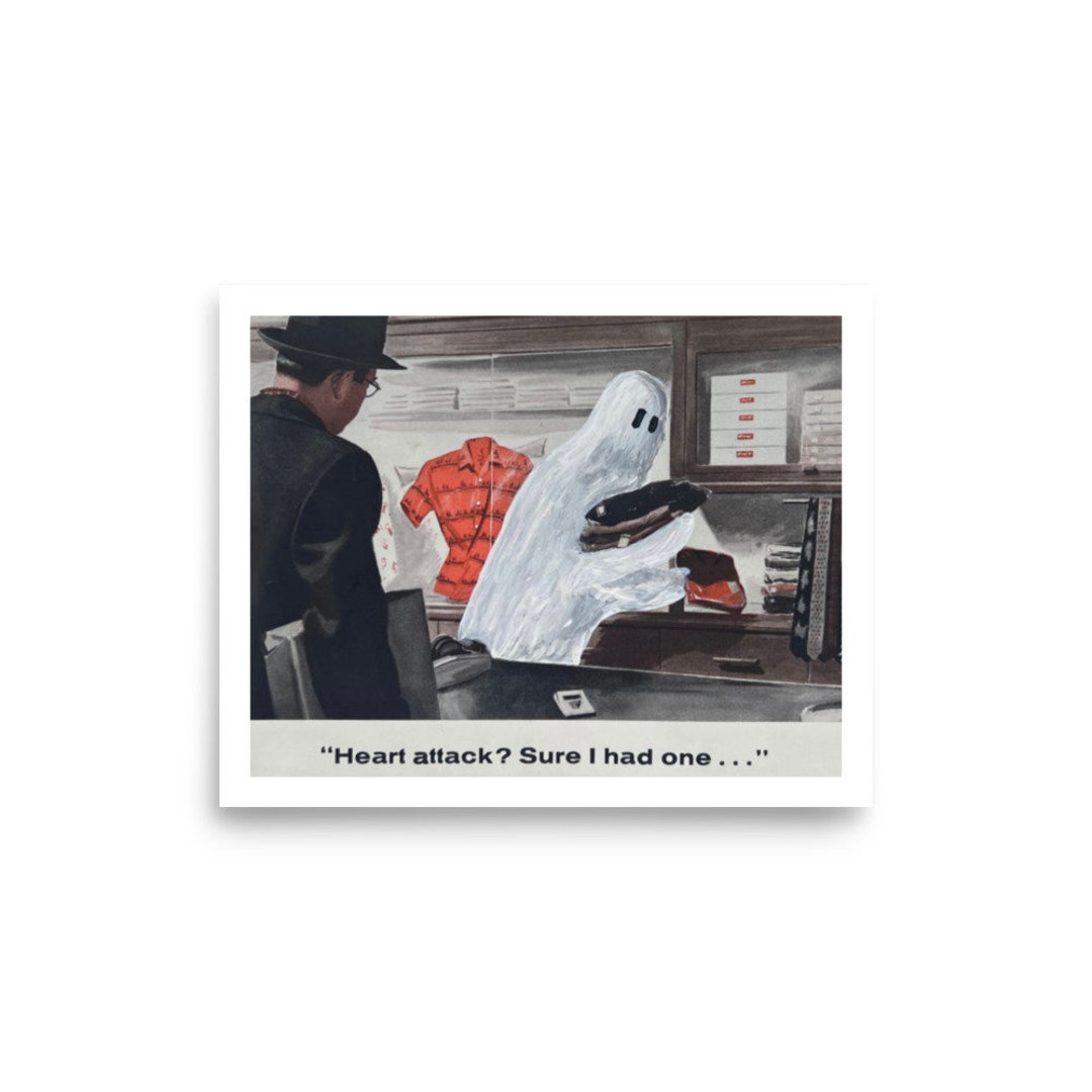 A Casual Conversation // Ghost Art 8x10 Print - Etsy