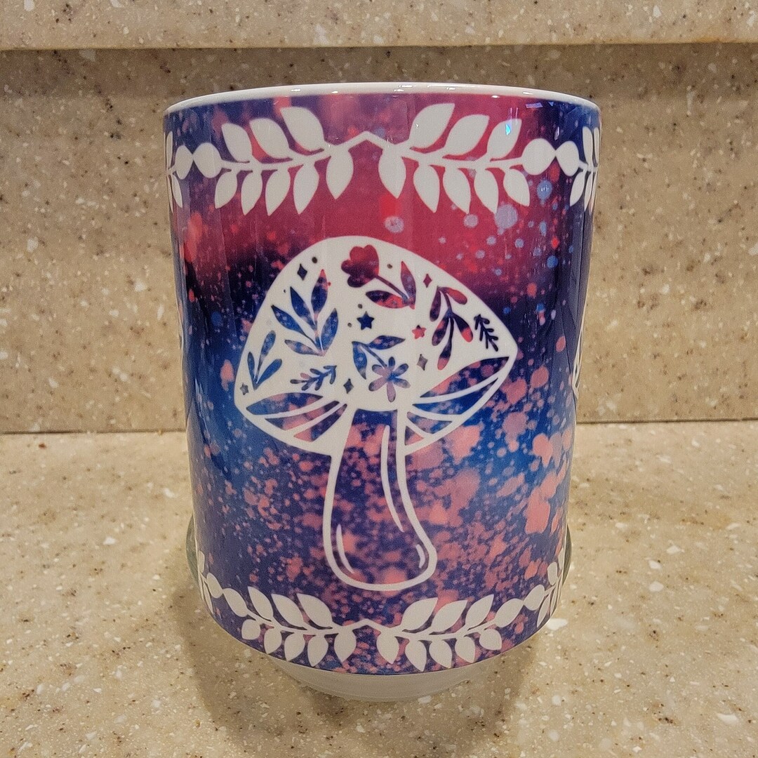 Watercolor Splash Mushroom Mug 12 Oz - Etsy