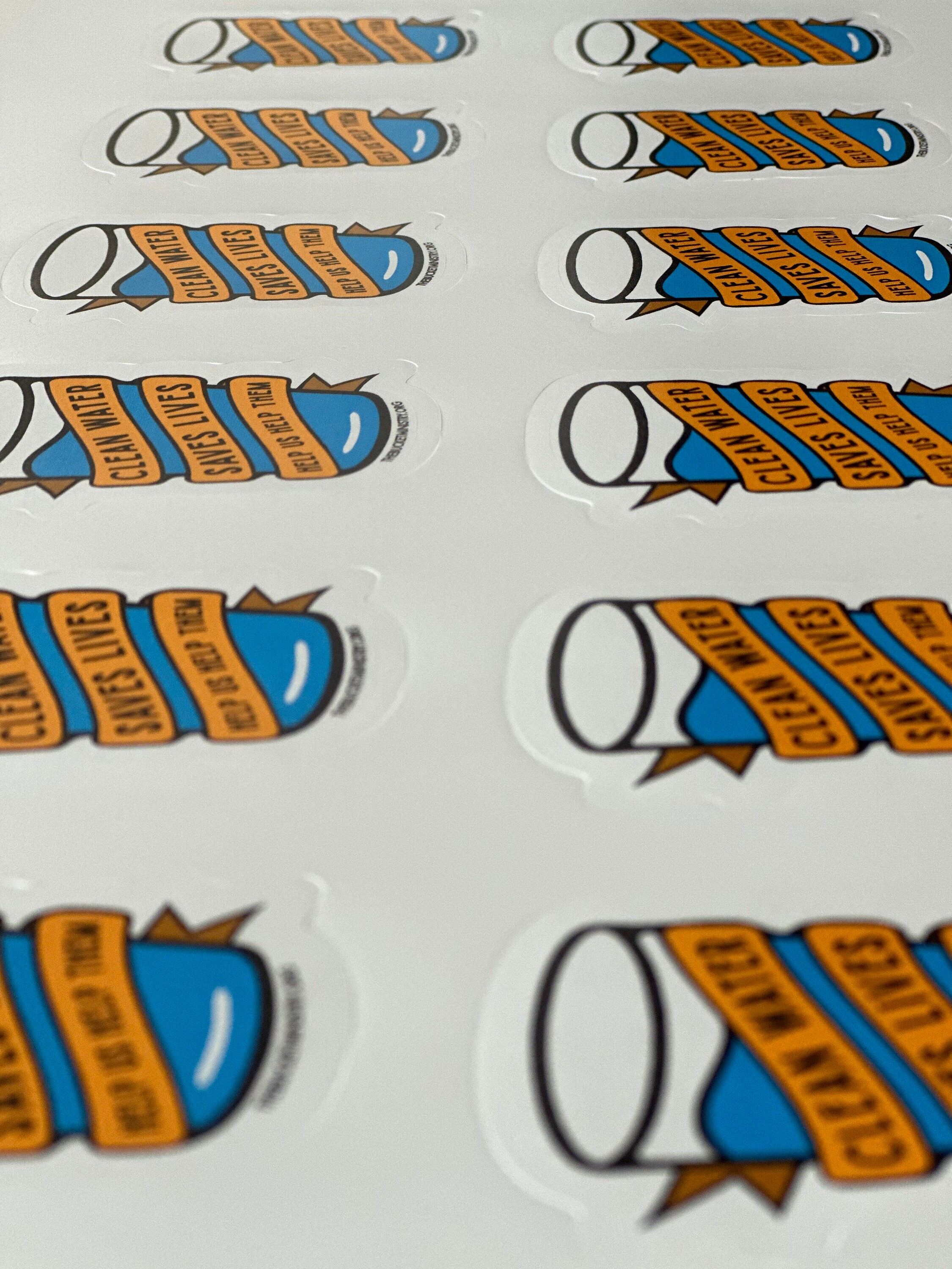 Clean Water Saves Lives Sticker - Donation - Help - Global Water Crisis ...