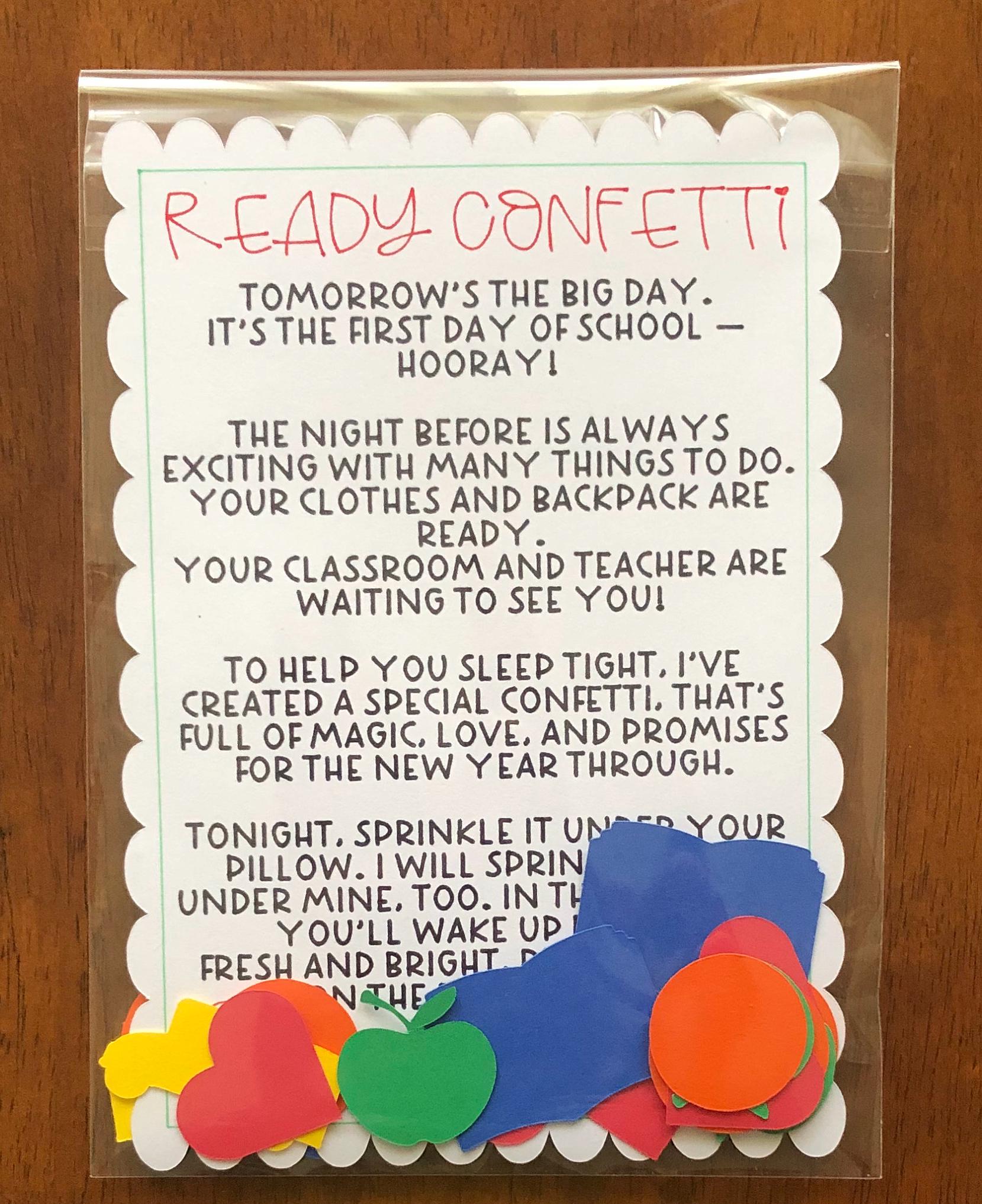 Ready Confetti - Back to School and Open House Gifts for Your Students ...