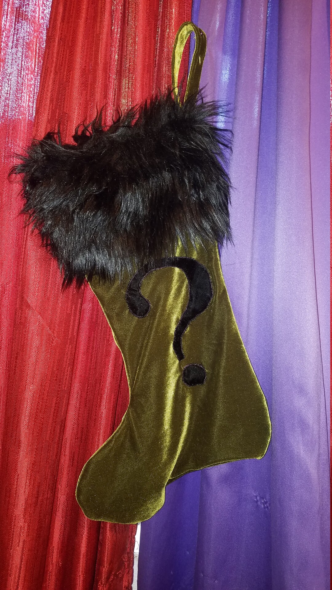 Riddler-style Christmas Stocking - Etsy