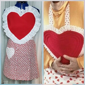 Uncle Fester Inspired Addams Family Values Kitch Heart Apron Halloween ...