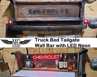 Man Cave Wall Mount Tailgate Bar. Garage Decor - Etsy