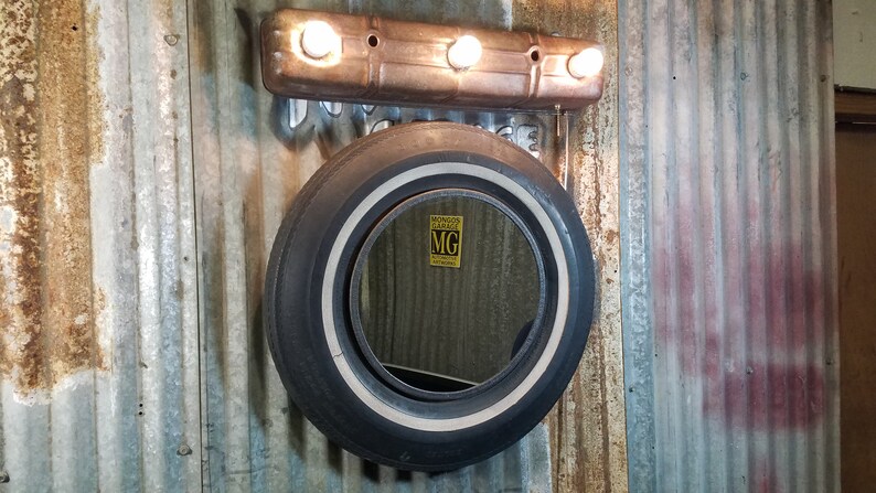 Wheel & Tire Round Mirror | Etsy