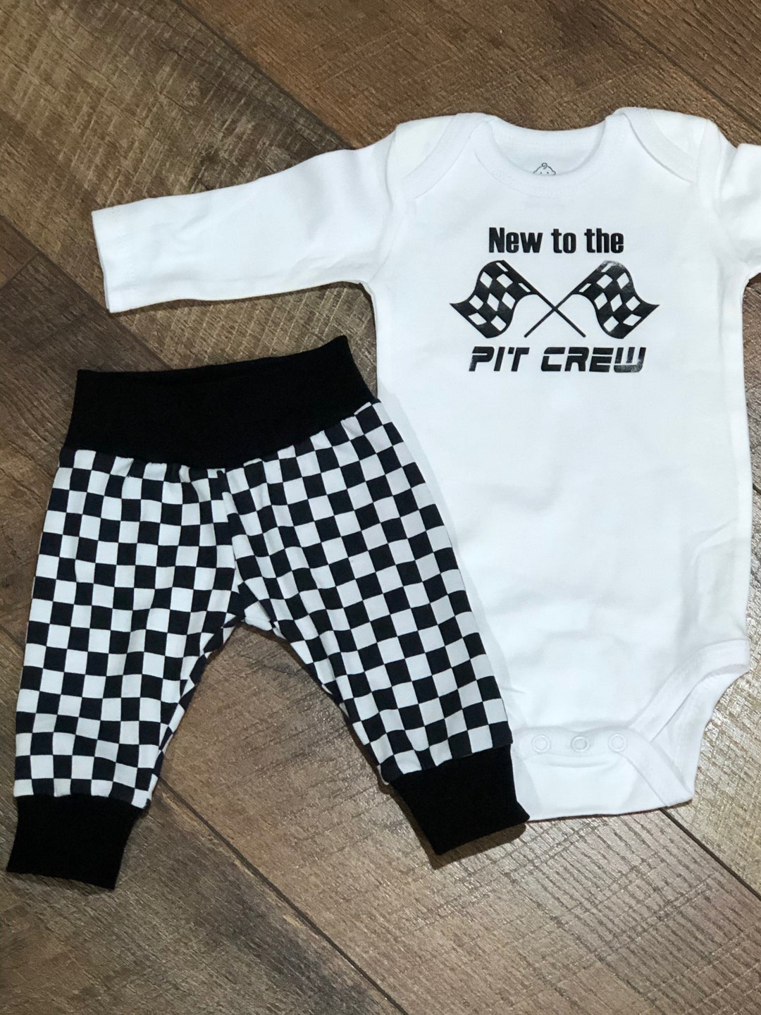 Racing Baby Newborn Set Bodysuit Cuffed Leggings Joggers and Onesie Pit ...
