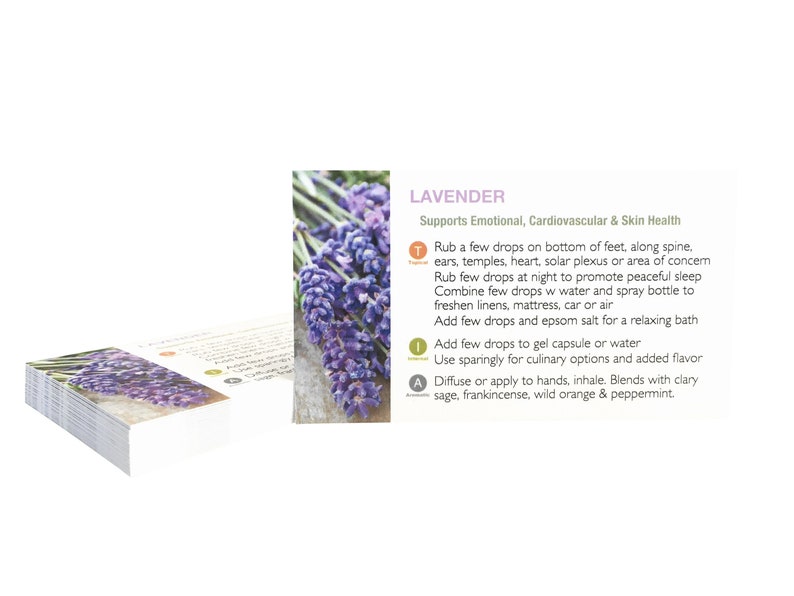 Lavender Oil Cards (25 Pack) - Etsy
