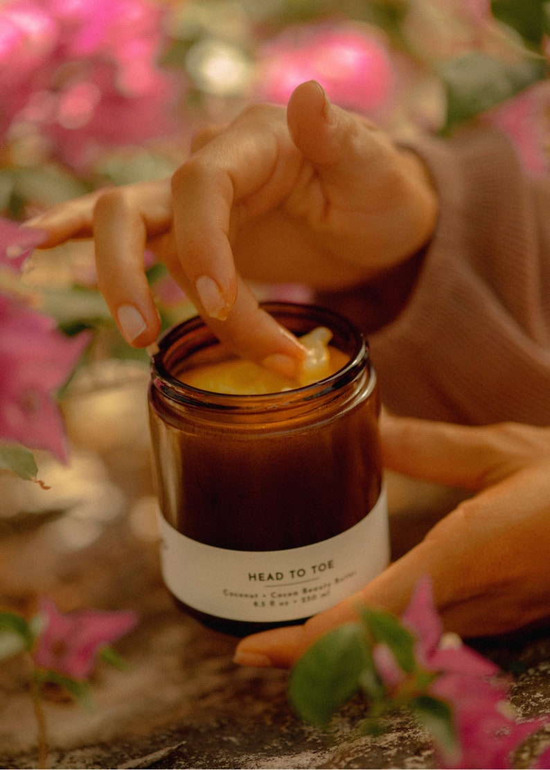 ROSE BODY BUTTER/ Organic / Coconut Cocoa Beauty Butter / Head | Etsy