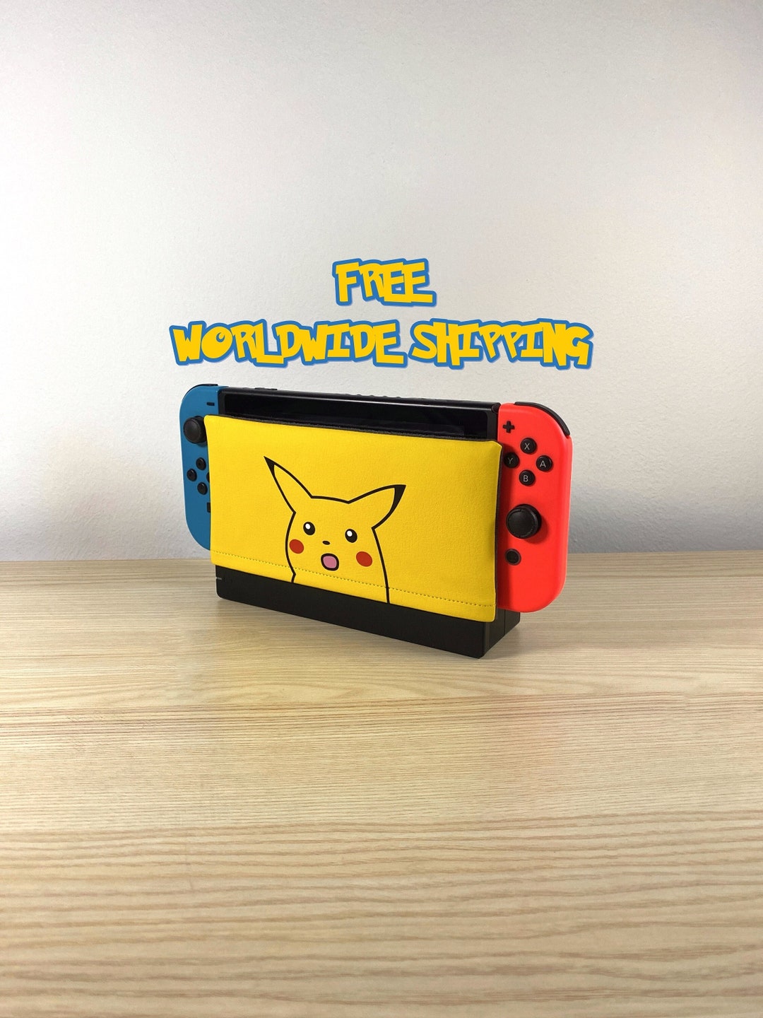 Yellow Surprised Pikachu Meme Pokemon Dock Sock/dock Cover/screen ...