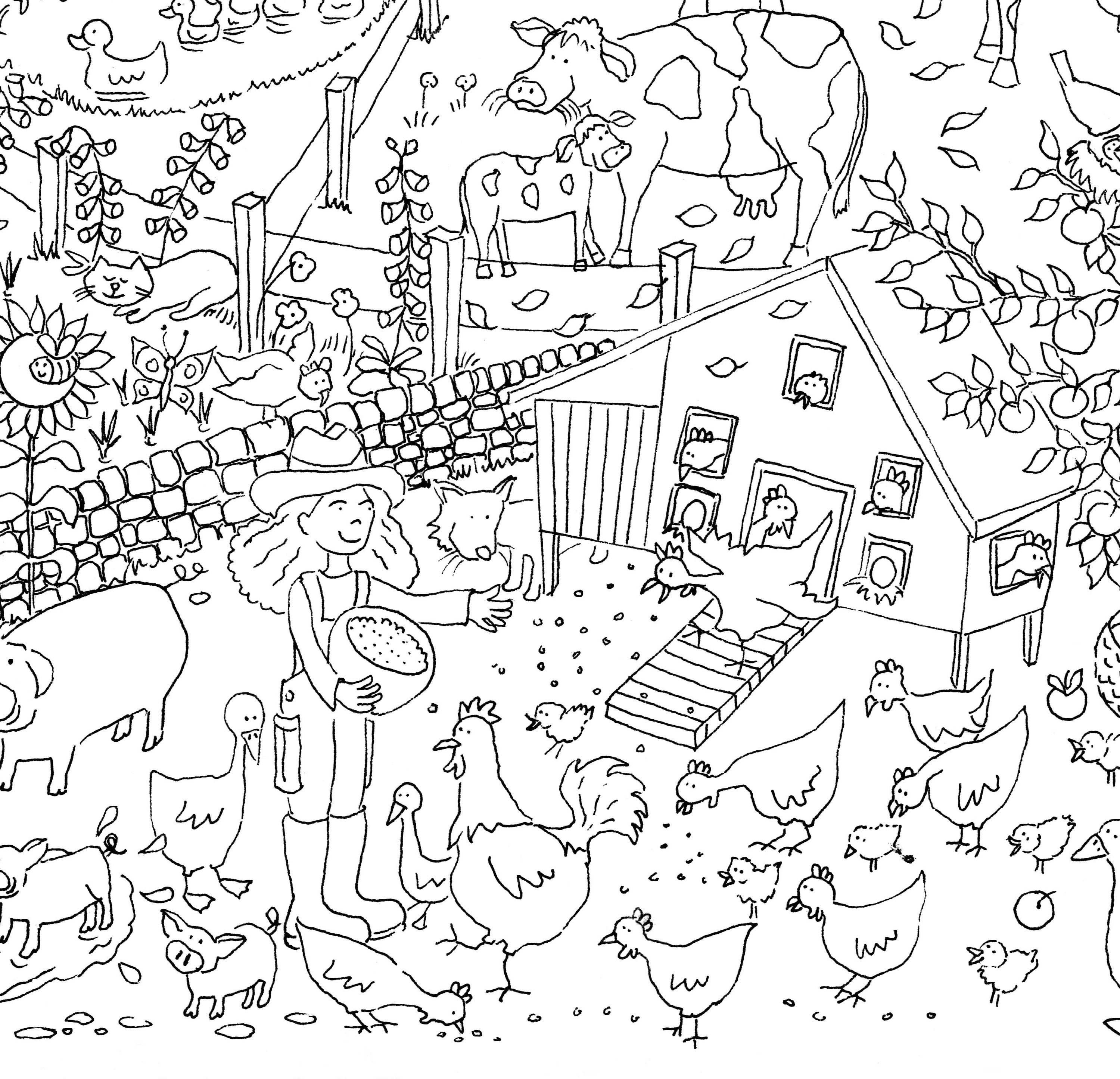 Giant Colouring in Poster - Farm 100 X 70cm - Etsy