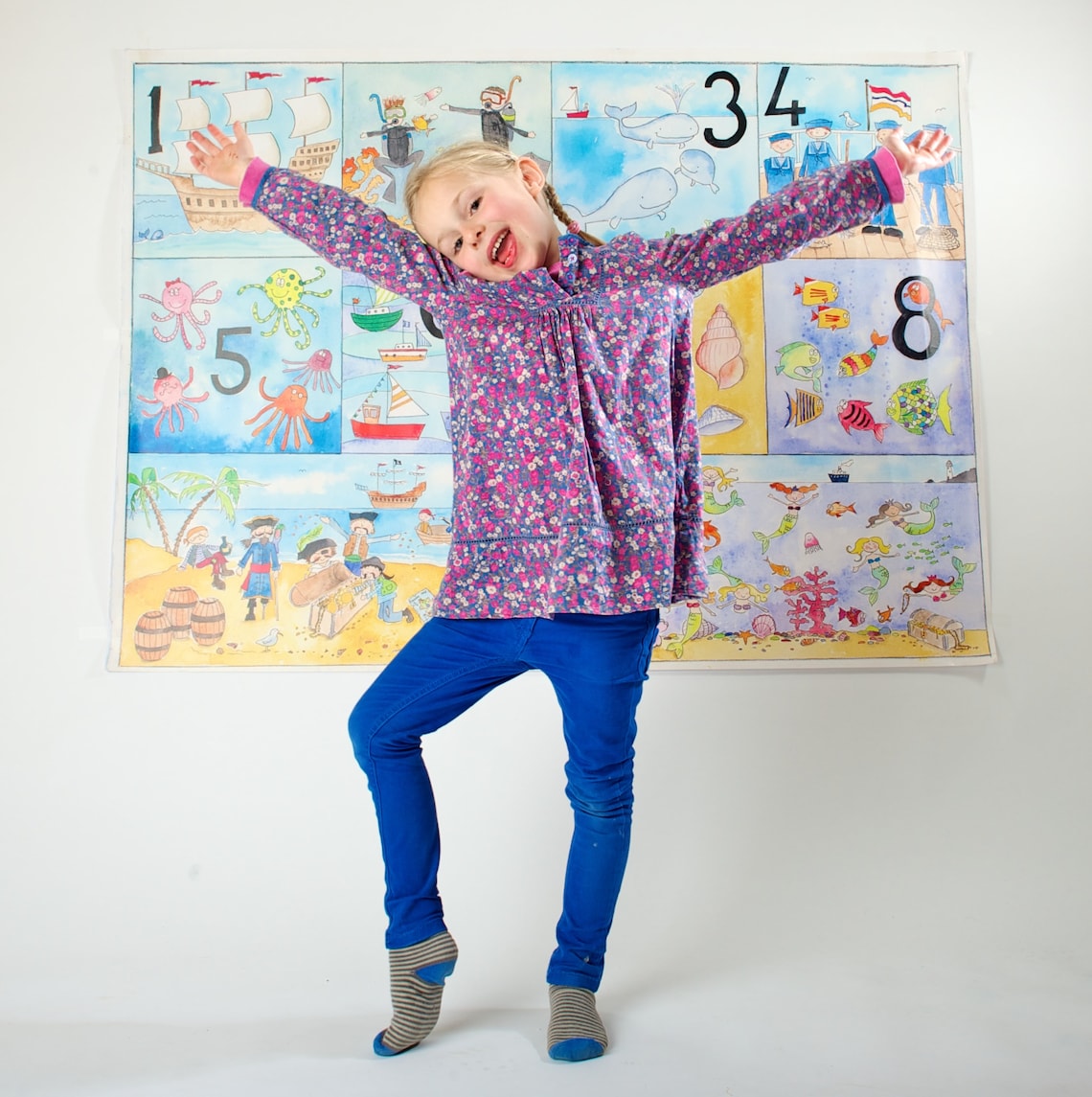 Giant Numbers Poster Seaside 100 X 75cm - Etsy