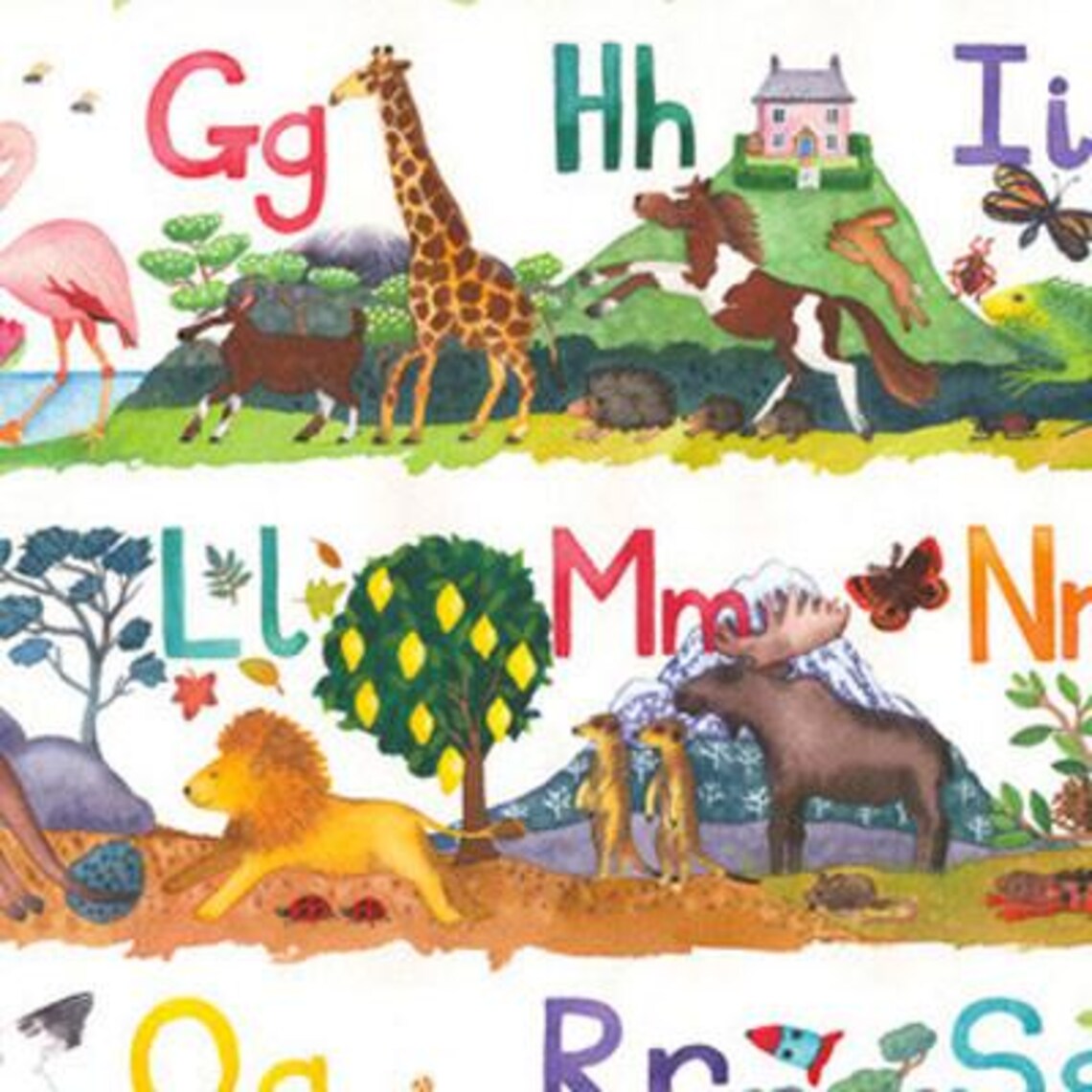 Giant Animal ABC Poster - 100 X 70cm - Etsy