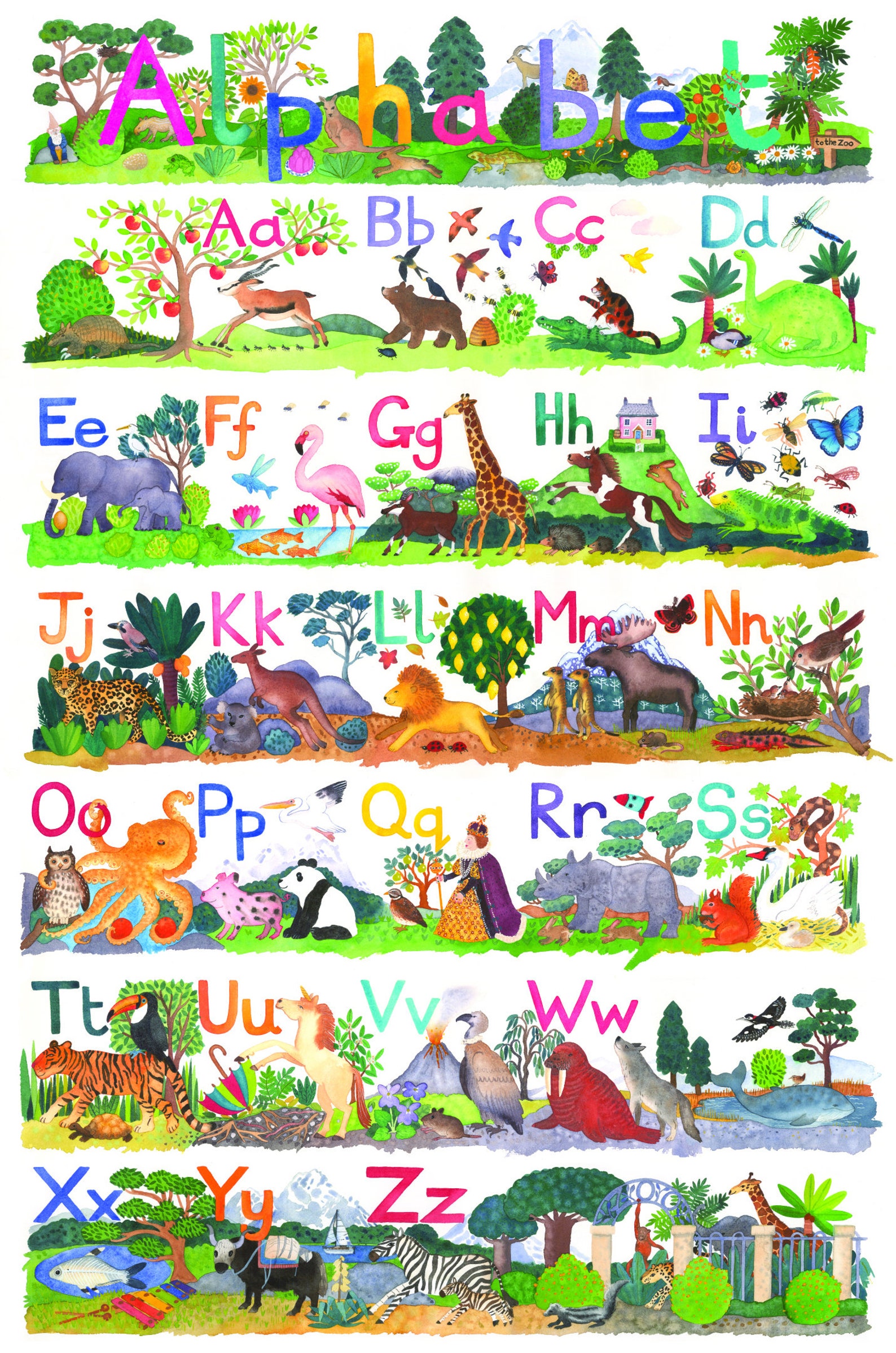 Giant Animal ABC Poster -100 X 70cm - Etsy