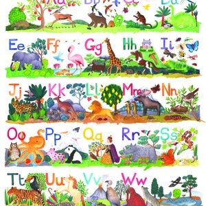 Giant Animal ABC Poster -100 X 70cm - Etsy