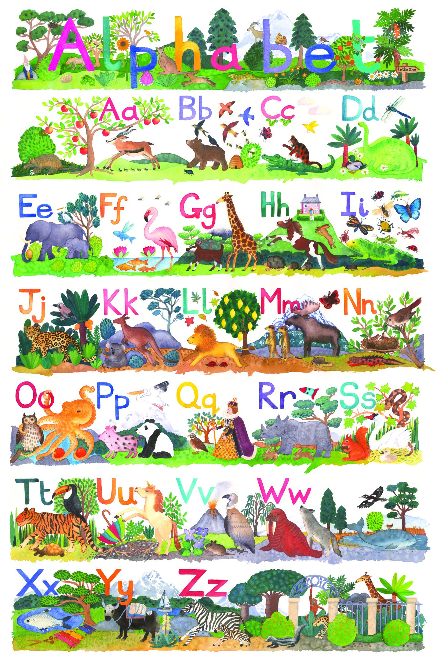 Giant Animal ABC Poster -100 X 70cm - Etsy