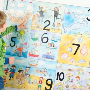 Giant Numbers Poster - Seaside 100 X 75cm - Etsy