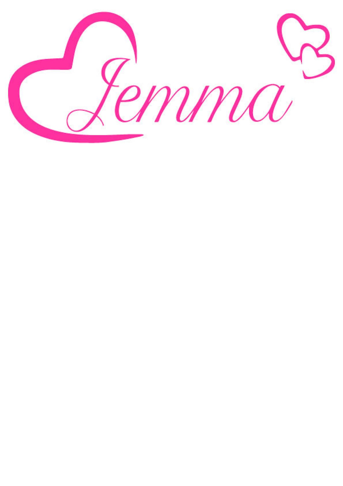 Personalised Name Wall Art Love Hearts Vinyl Sticker Girls - Etsy