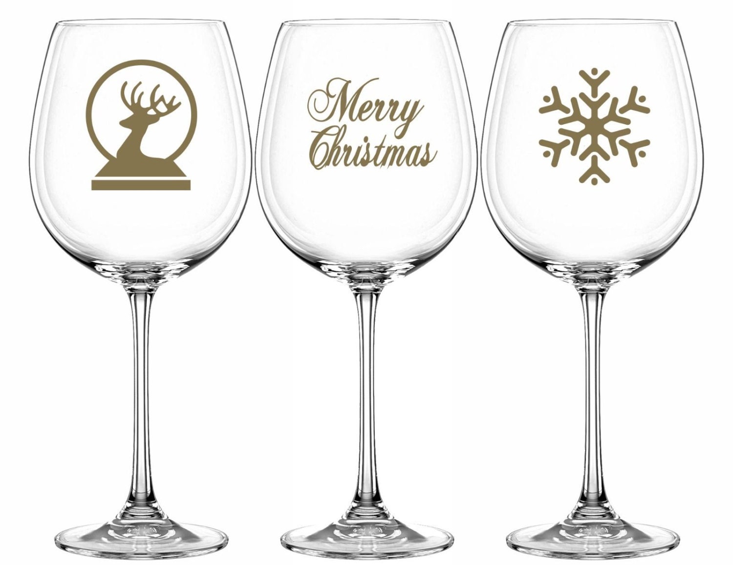 Christmas occasion stickers wine pint glass vinyl decals 12 | Etsy