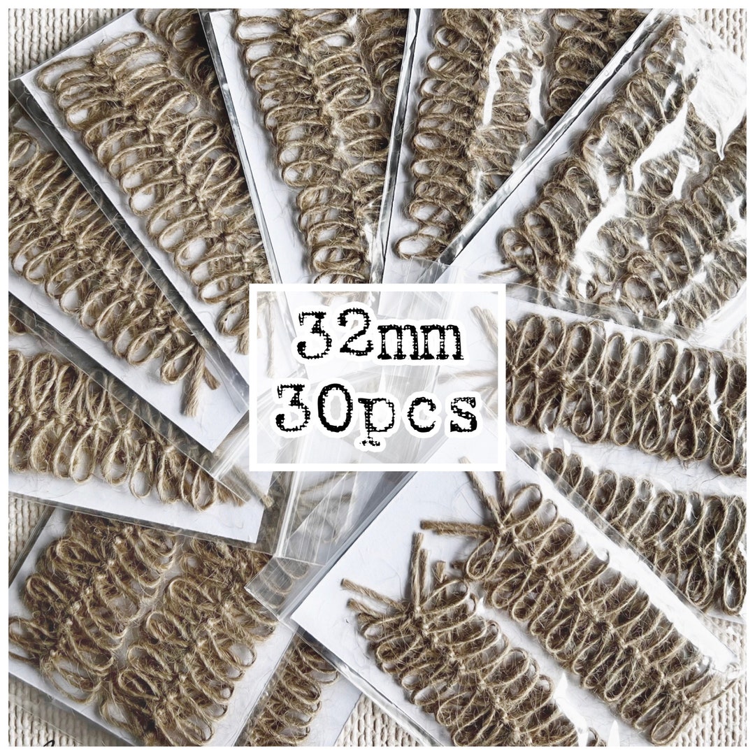 30x Mini Jute String BOWS for Craft Small Hessian Cord Bows for Card ...