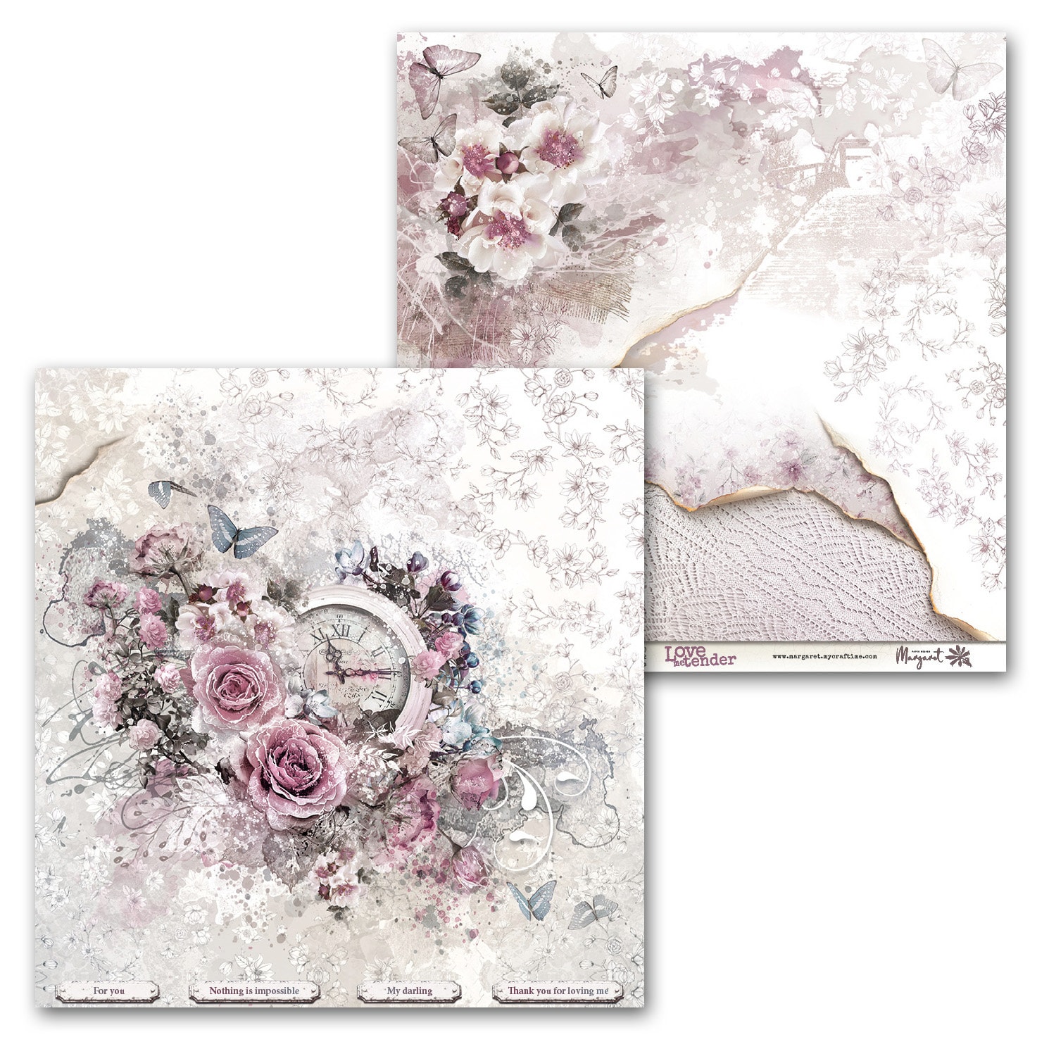 Vintage Paper Pad Collection for Scrapbooking, Papers by Margaret ...