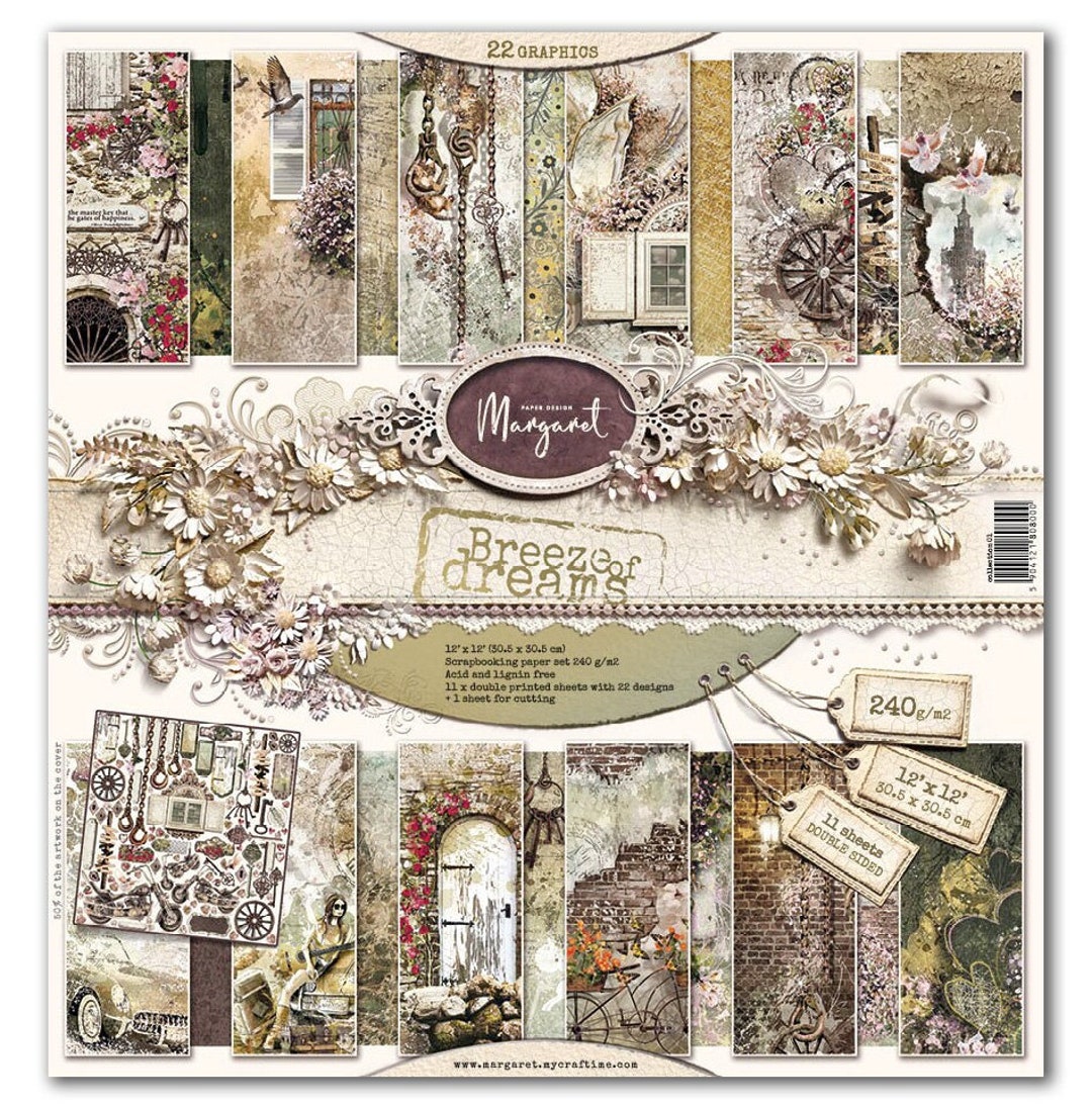 Vintage Paper Pad for Craft, Designs by Margaret Mycraftime, Paper Set ...