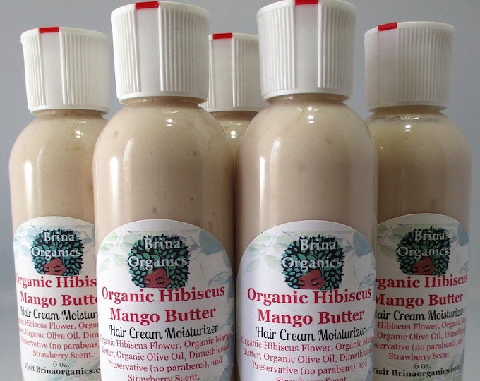 Hibiscus Mango Butter Hair Cream Moisturizer 6 Oz. - 12 Oz., Natural ...