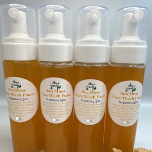 Sea Moss Kojic Acid Facial Wash Foam 8 Oz., Skin Care, Brina Organics - Etsy
