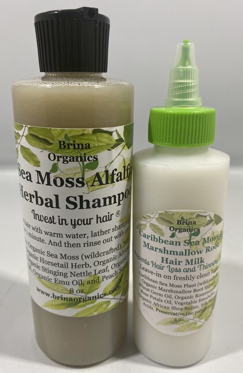 Sea Moss Alfalfa Shampoo and Sea Moss & Marshmallow Root - Etsy