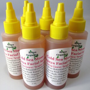 Cold Sea Moss Botanical & Papaya Facial Serum, Licorice Root Infused, Brina Organics - Etsy