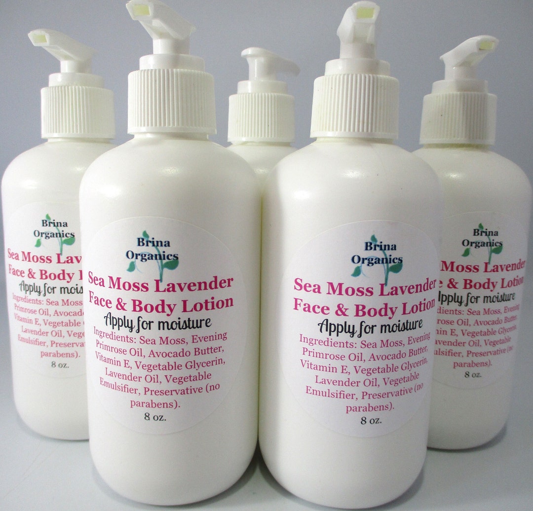 Sea Moss Lavender Face & Body Lotion, Nature Moisture Ingredients ...