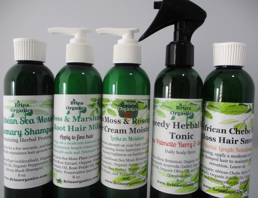 Sea Moss Hair Care Bundle, 4c Hair Flourishing Products, Brina Organics ...