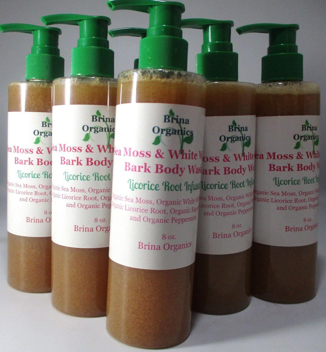Sea Moss & White Willow Bark Body Wash, Licorice Root Infused - Etsy