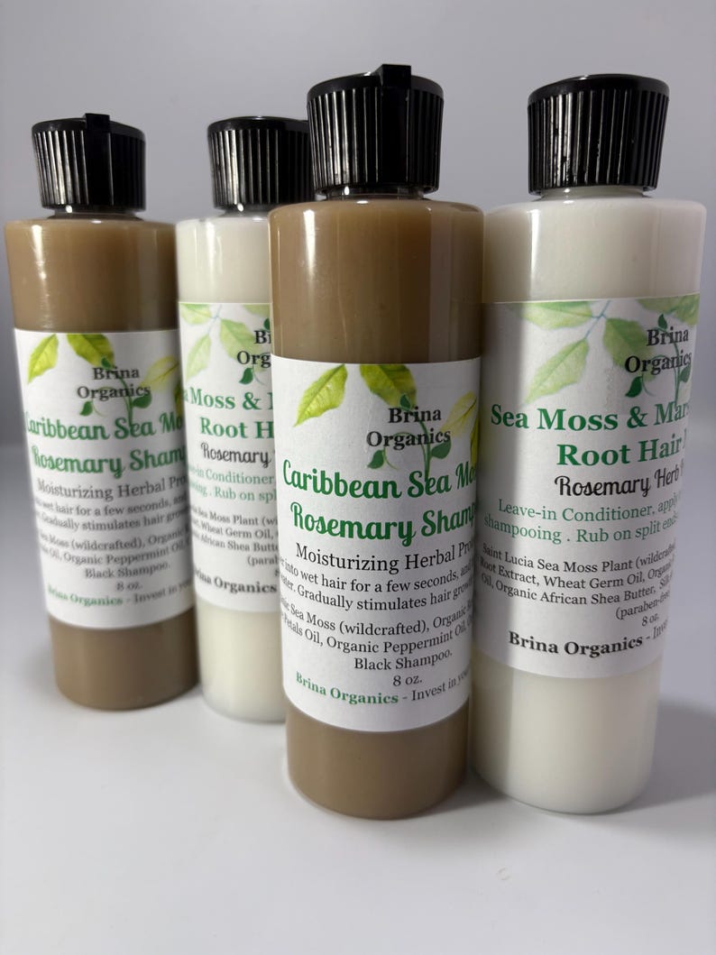 Sea Moss Shampoo and Conditioner Set: for All Hair Types, Natural Hair ...
