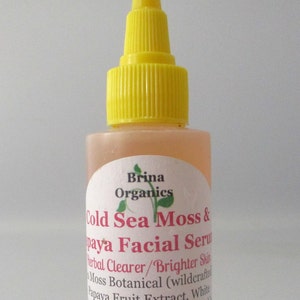 Cold Sea Moss Botanical & Papaya Facial Serum, Licorice Root Infused ...