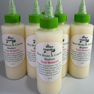 Sea Moss + Cocoa Butter Facial Moisturizer Serum, Facial Gloss, Natural Skin Care, Brina ...