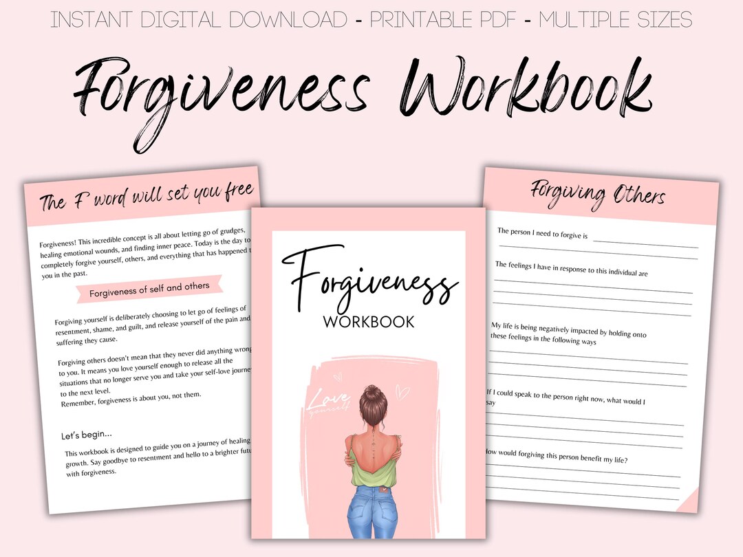 Self Forgiveness Journal - Digital Download - Printable Digital Therapy ...