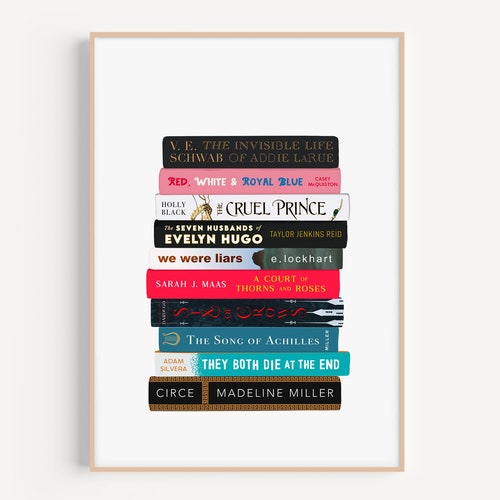 Booktok / YA Book Stack Print - Etsy