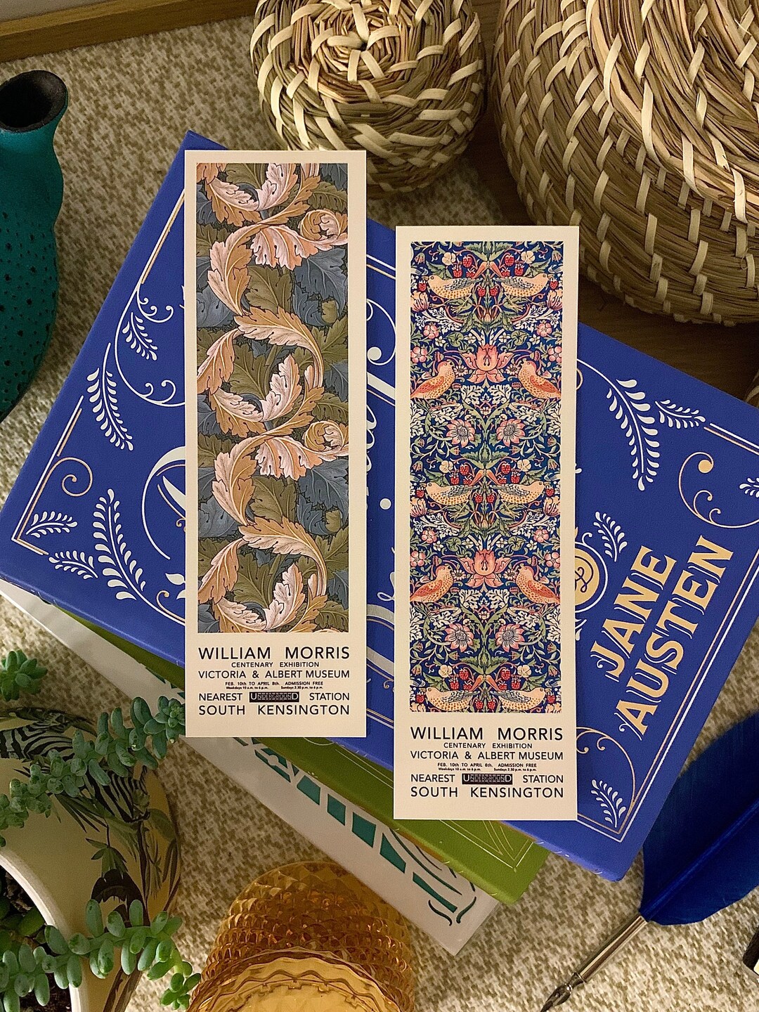 William Morris Bookmark Bookish Gift Strawberry Thief Librarian Gift - Etsy