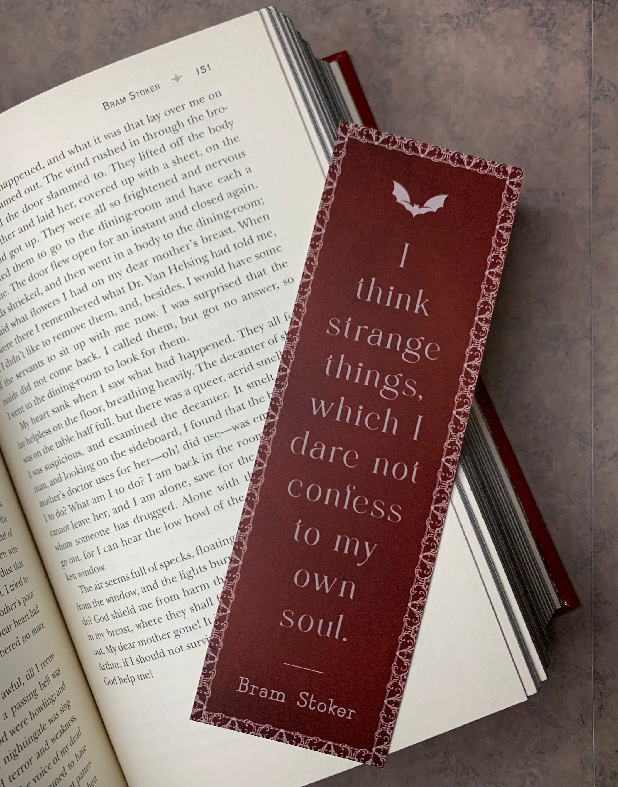 Gothic Quote Bookmark Dracula and Frankenstein - Etsy